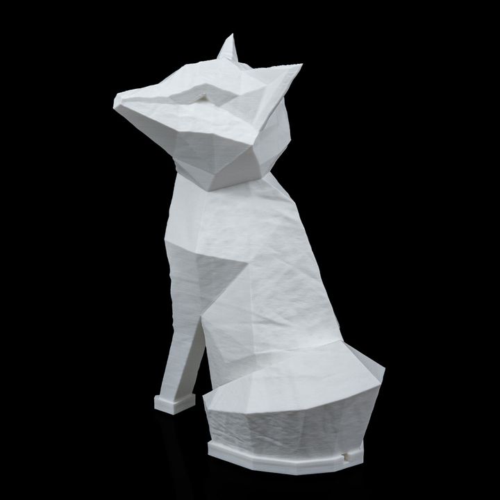 3D Printable Low Poly Fox Table Lamp by Stlflix